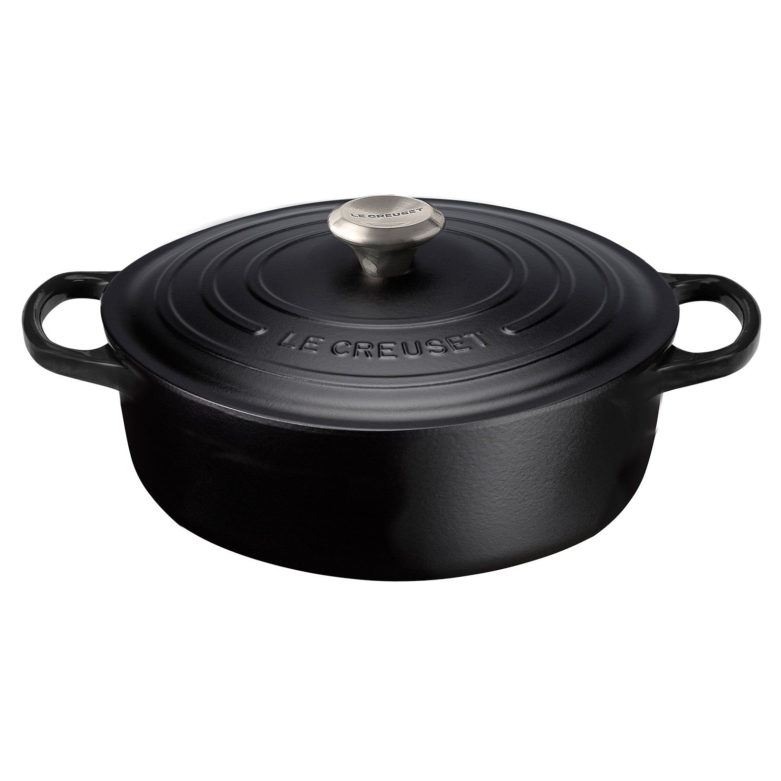 Le Creuset Signature Satin Black Cast Iron 30cm Risotto (Black Interio ...